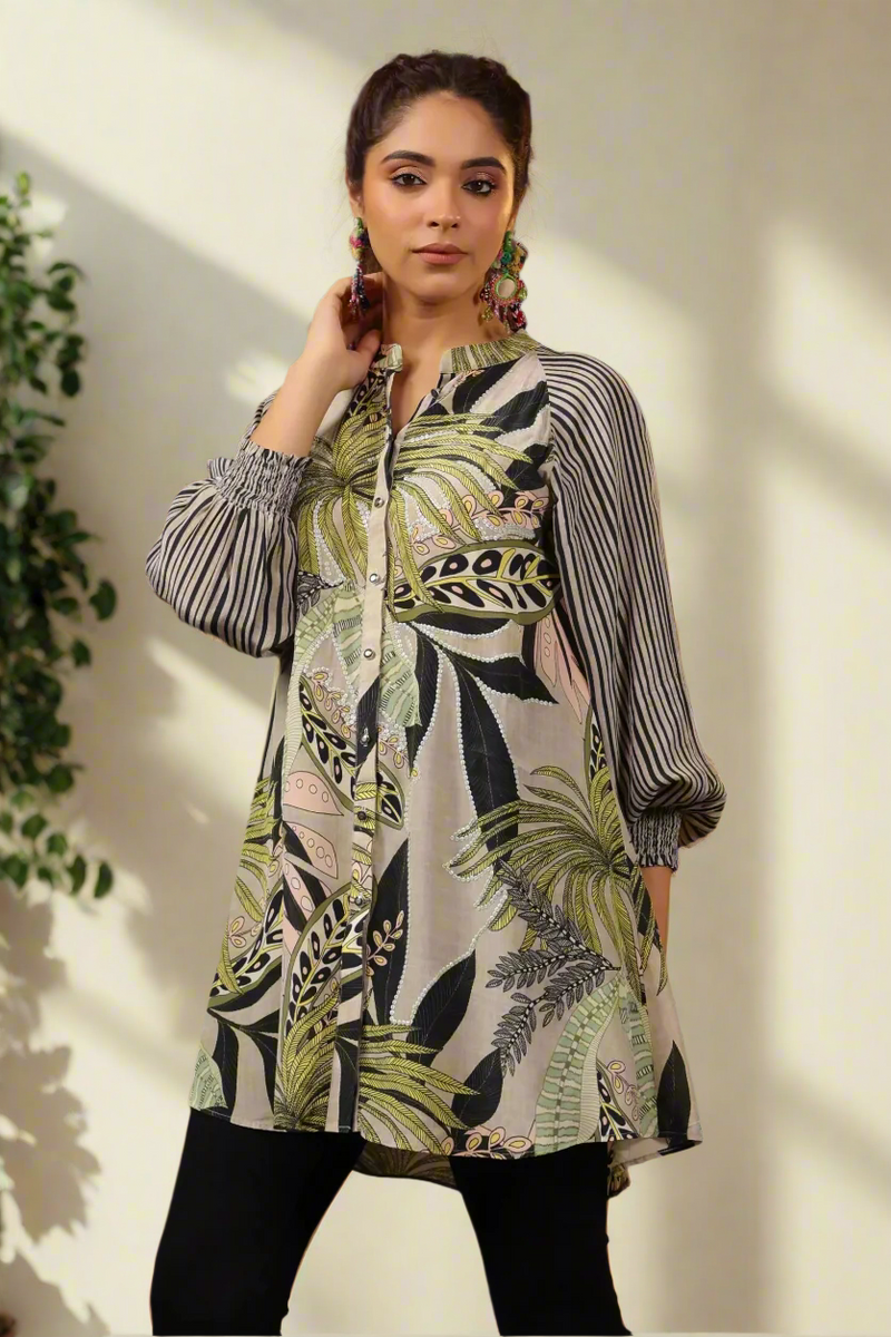 Buy Azzure Tiger Lily Printed Top – Bold & Chic Online | Shahenaz India