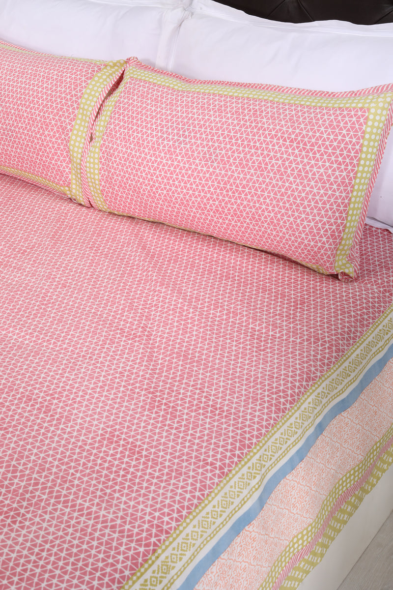 Buy Samaira Abstract Geo Cotton Bedsheet - Shahenaz Online | Shahenaz India